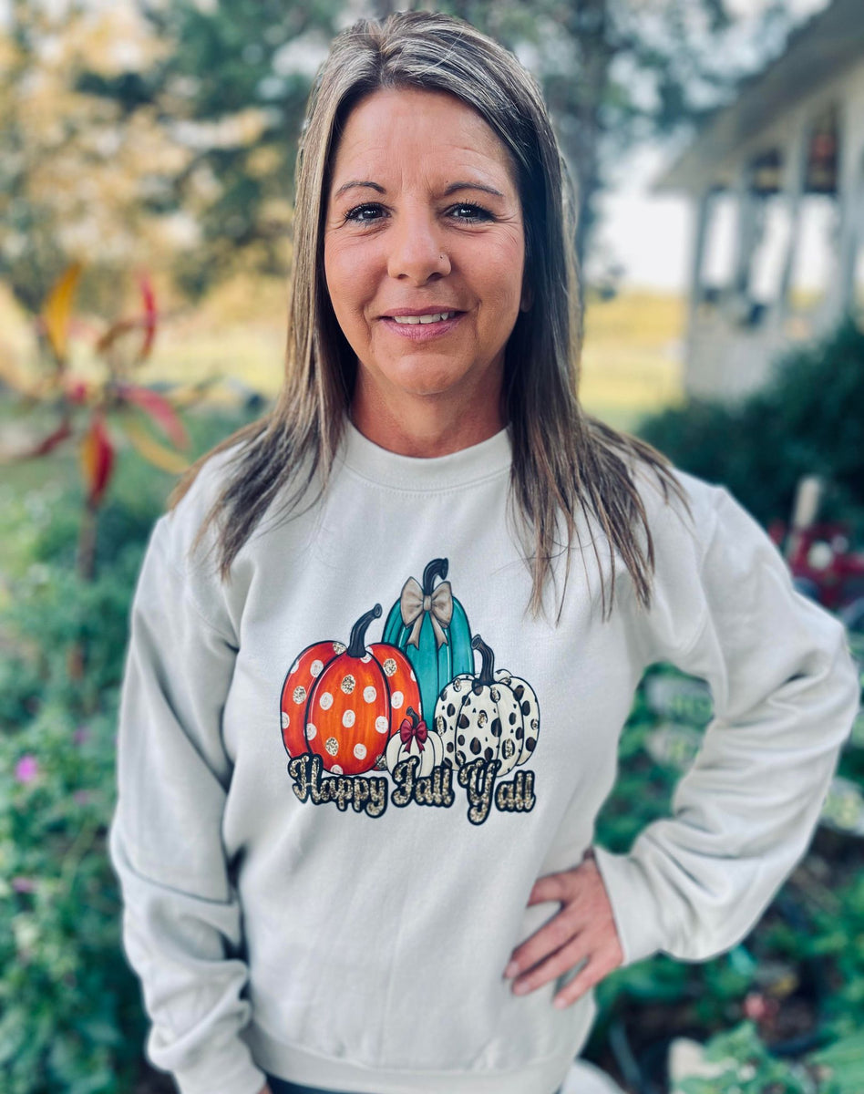 Happy Fall Yall Sweatshirt – Cope's Sassy Creations
